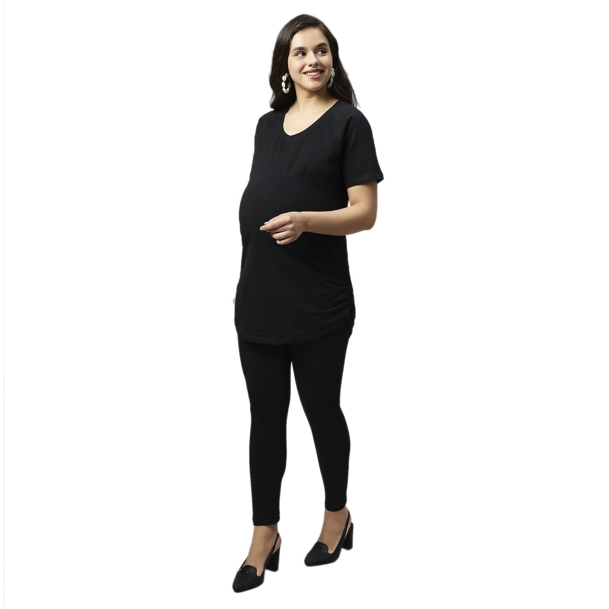 2 Piece Set of Comfortable Maternity T-Shirt and Leggings - The Tummy Store
